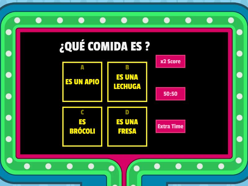 UNIDAD 5-A COMER - Gameshow quiz
