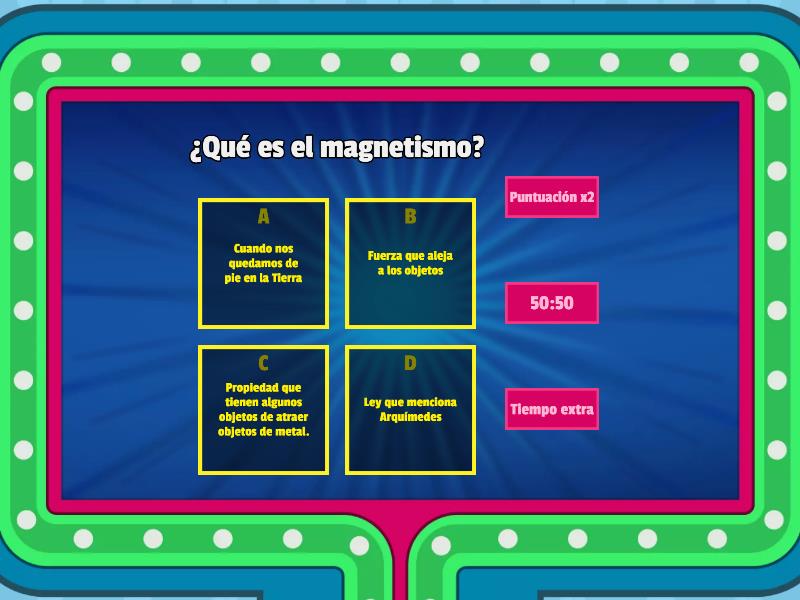EL MAGNETISMO - Concurso de preguntas