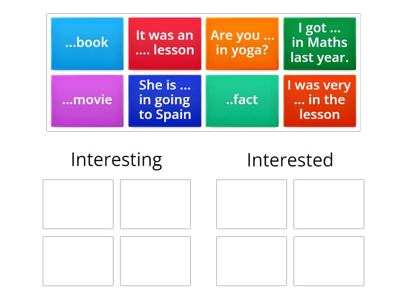 Wider World 2. Unit 2. -ing/-ed - Group sort