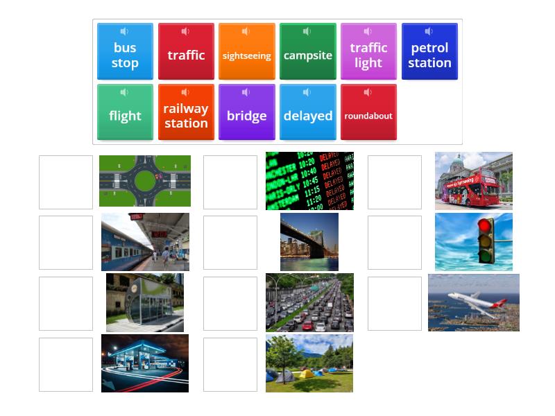 Transport Vocabulary A2 - Match up