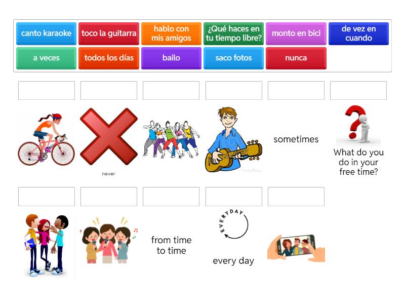 ¿Qué haces en tu tiempo libre? - Match up