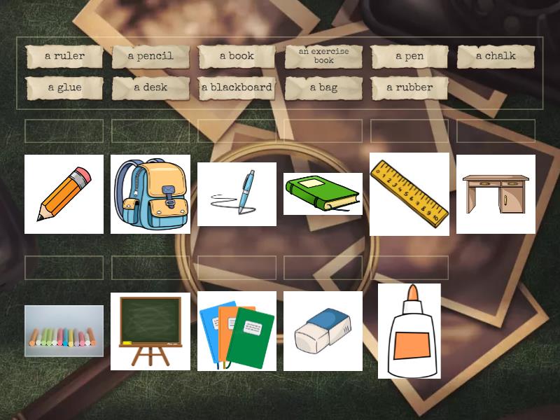 unit 2 school things - Match up