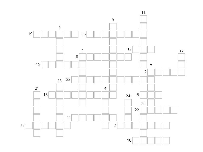 Unit 9 - Crossword