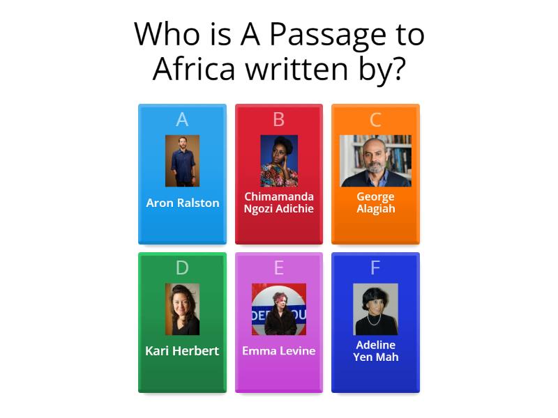 English Lang IGCSE Edexcel Anthology: A Passage to Africa - Quiz