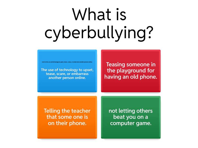 on Cyberbullying and Dyslexia. - Quiz