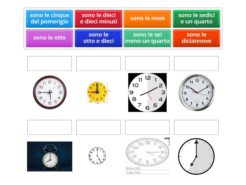 Che ore sono? - Abbinamenti