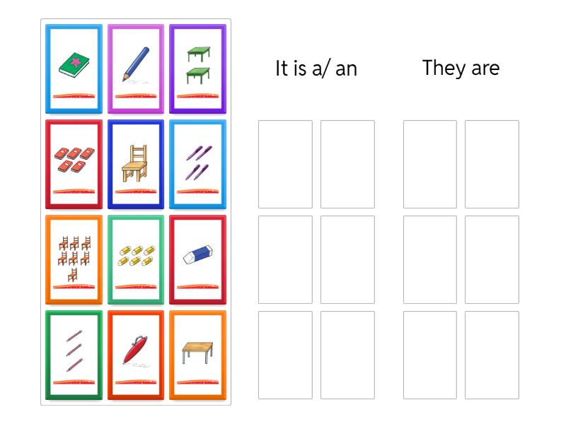 AS1 U6 it is/ they are - Group sort