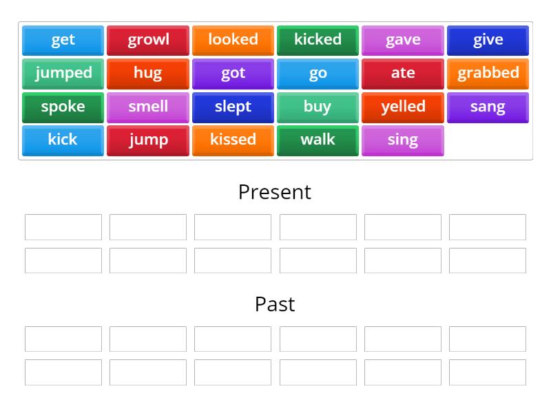 Verb Sorting Activity - Group sort