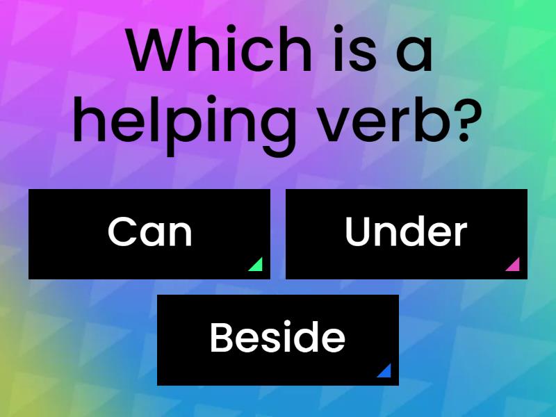 Helping Verbs and Prepositions - Quiz