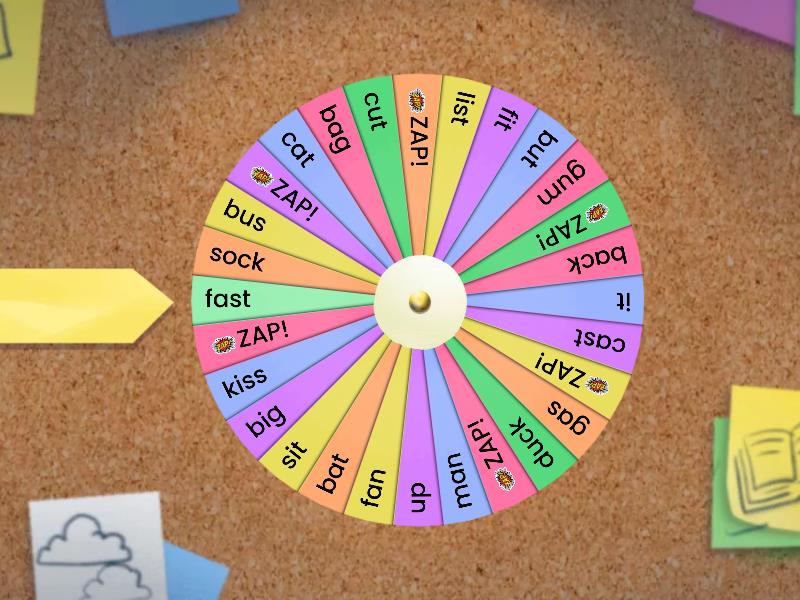 ZAP! CVC words - Spin the wheel