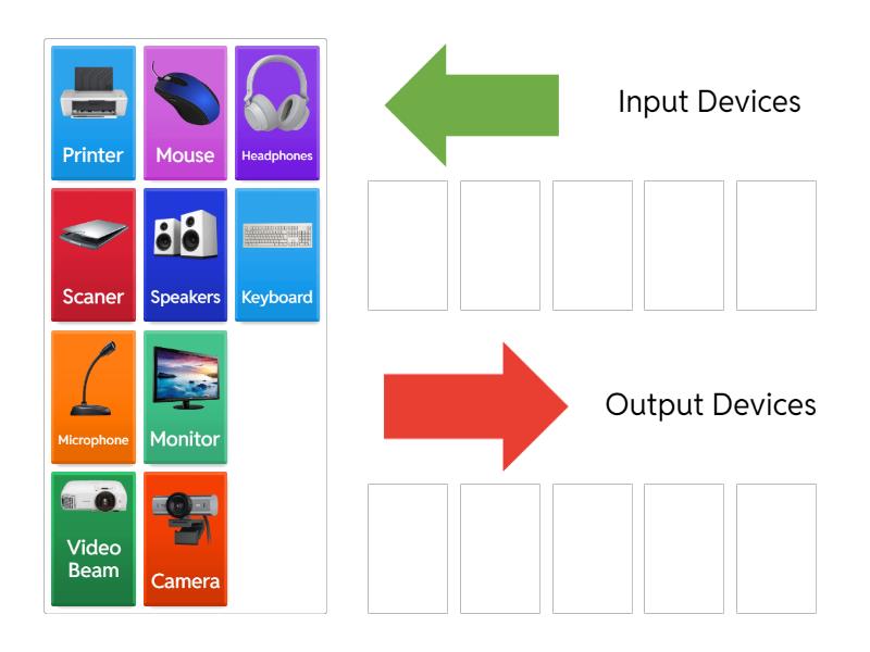 Input and Output Devices - Group sort
