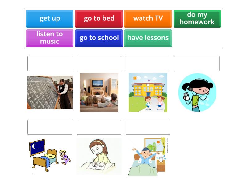 Daily Routine - Match up