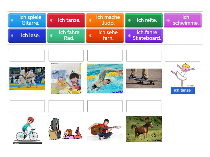 Stimmt 1 Unit 3 Was machst du gern? - Match up