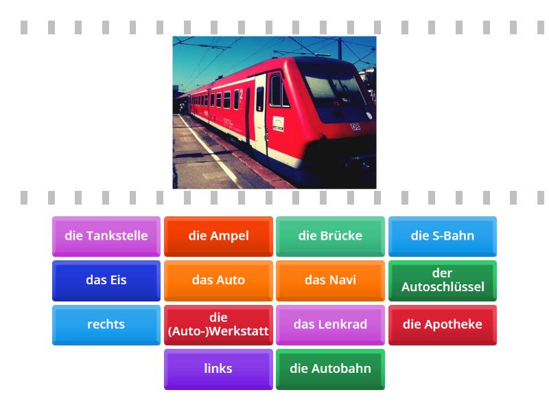 A1.2 "In der Stadt unterwegs" - Wortschatz - Find the match