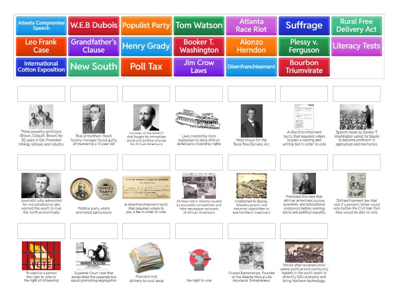 SS8H7 New South - Match up