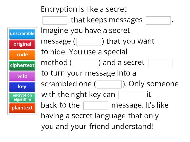 Encryption - Complete the sentence