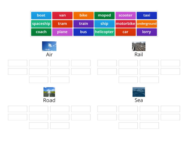 GW ttw A2 Unit 4 Transportation sorting - Group sort