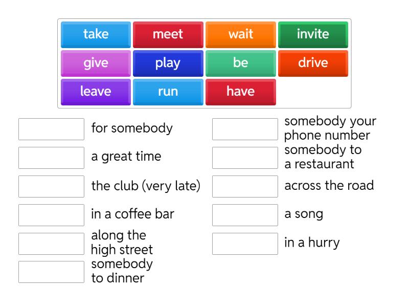 EF PI Unit 2C Verb phrases - match - Match up