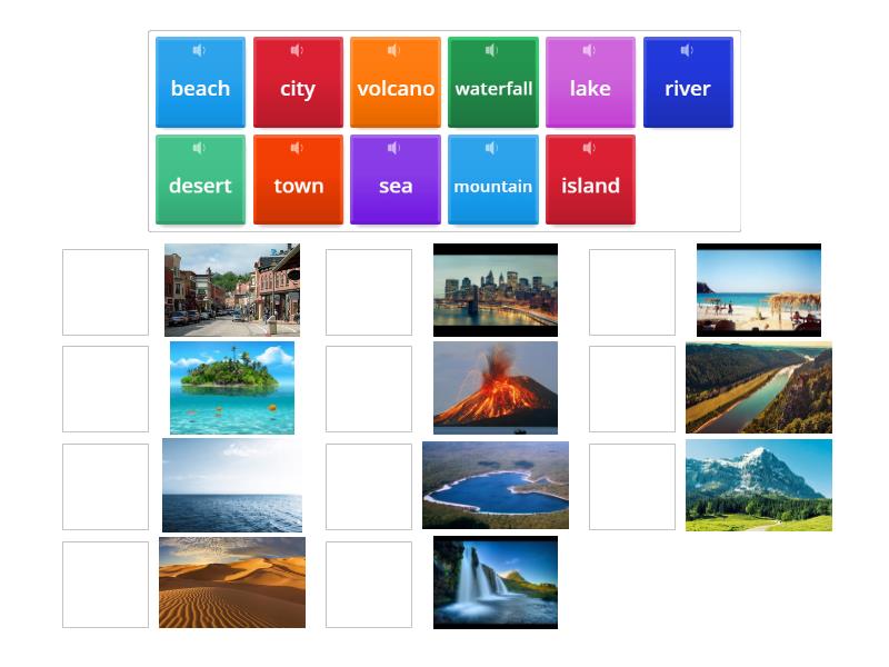 Go Getter 2. Unit 4. Geographical - Match up