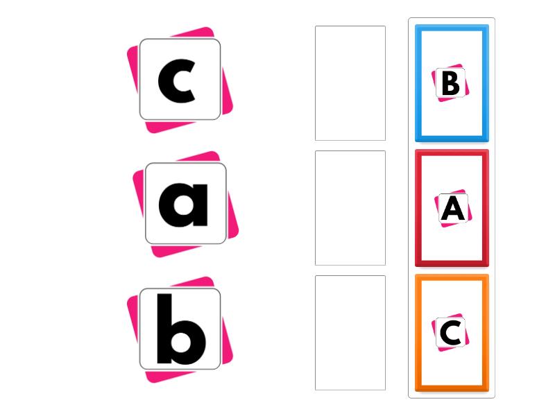 letters abc - Match up
