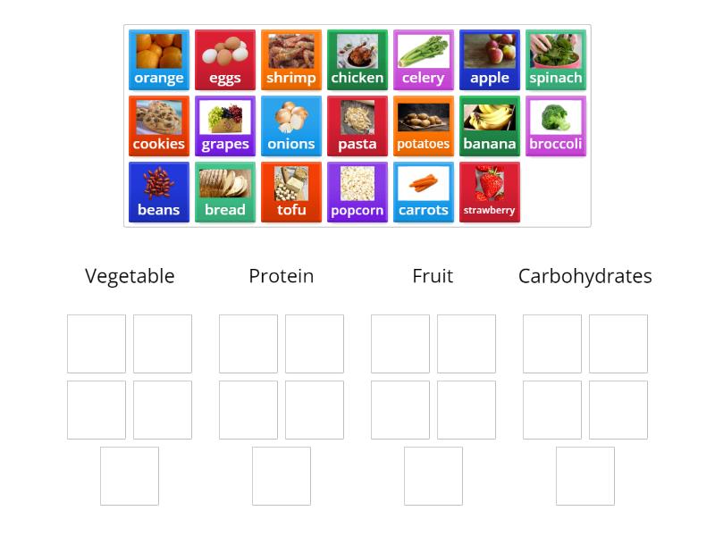 Vegetable and Protein Sort - Group sort