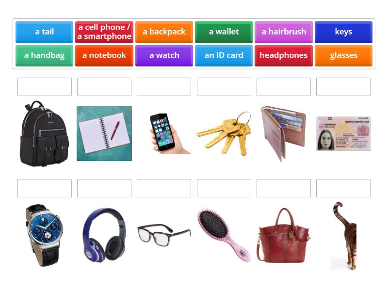 A1: Personal objects - Match up