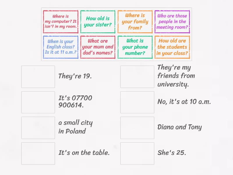 Roadmap A1 2C Grammar bank 2 - Сопоставить