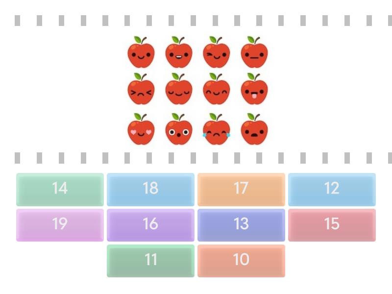Counting 10-20 - Match the picture with the number. - Find the match