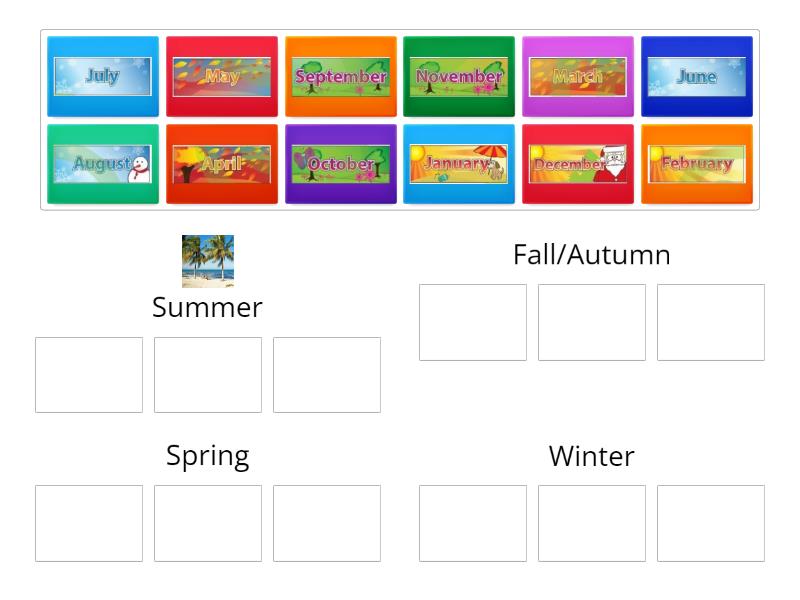 Months and Seasons - Group sort