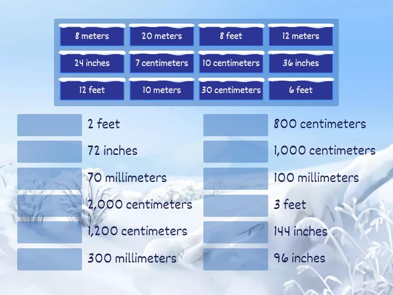Measurement Equivalents - Match up