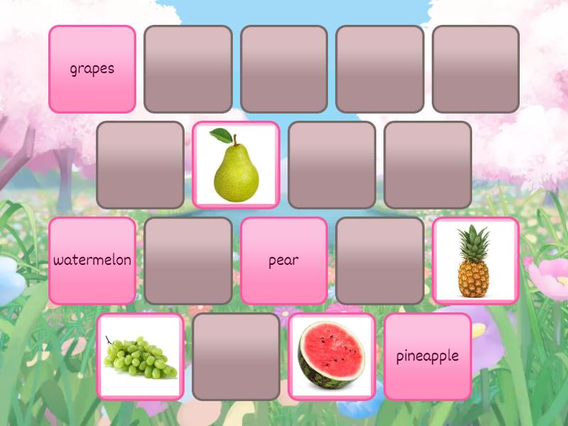 Fruit/ vegetables memory - Matching pairs