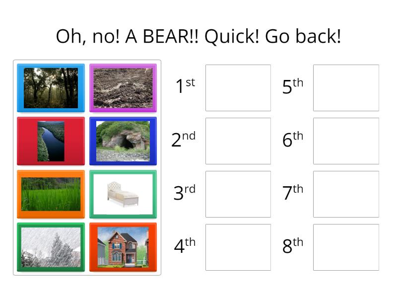 We're Going On A Bear Hunt - Sequence Activity! - Упорядочивание