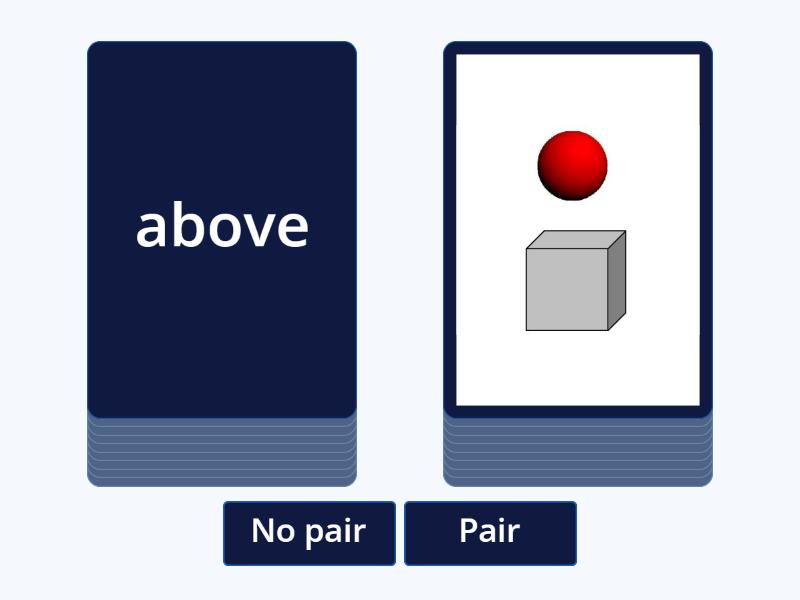Prepositions of place (A1/A2) - Pair or No Pair