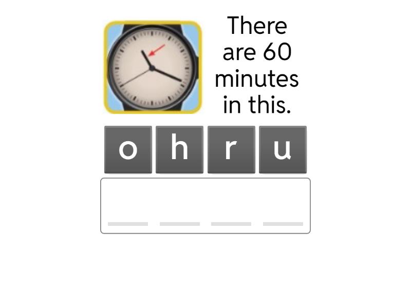 How do we measure time GetReady Vocab - Anagram