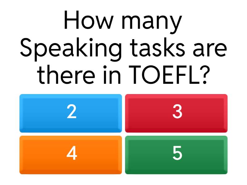 TOEFL Speaking Test - Quiz
