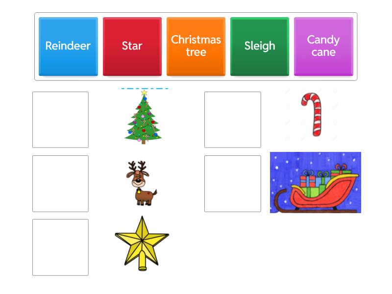 Christmas vocabulary - Match up