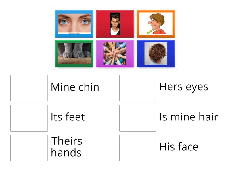Possessive Pronouns with Body's Part - Une las parejas