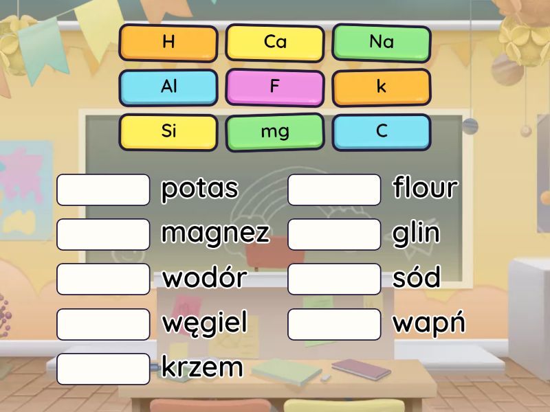 Pierwiastki - Match up