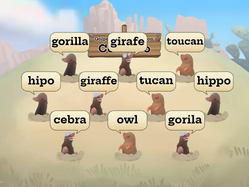 SR 2 Unit 1 Animal spelling - Whack-a-mole