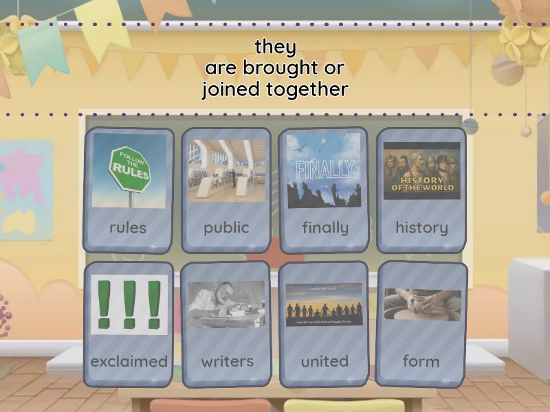 Unit 5 Text Set 3 Wonders Vocabulary Grade 2 - Find the match