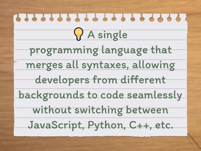 Class 14 - The future of programming languages - Flash cards