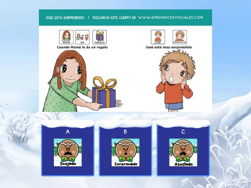 emociones mono de nieve - Quiz