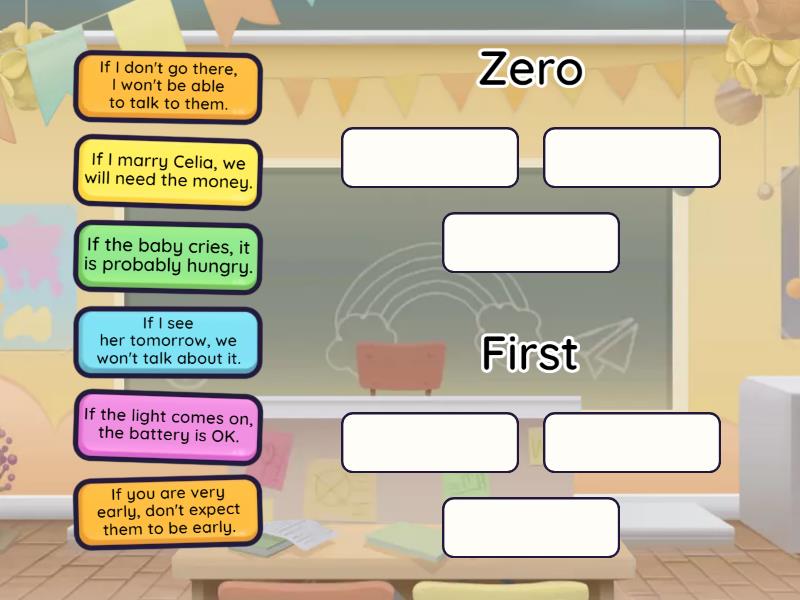 Zero vs first conditional sentences - Group sort