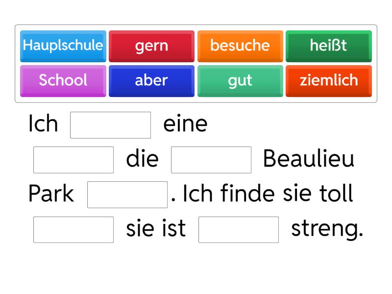 german speaking questions - Complete the sentence