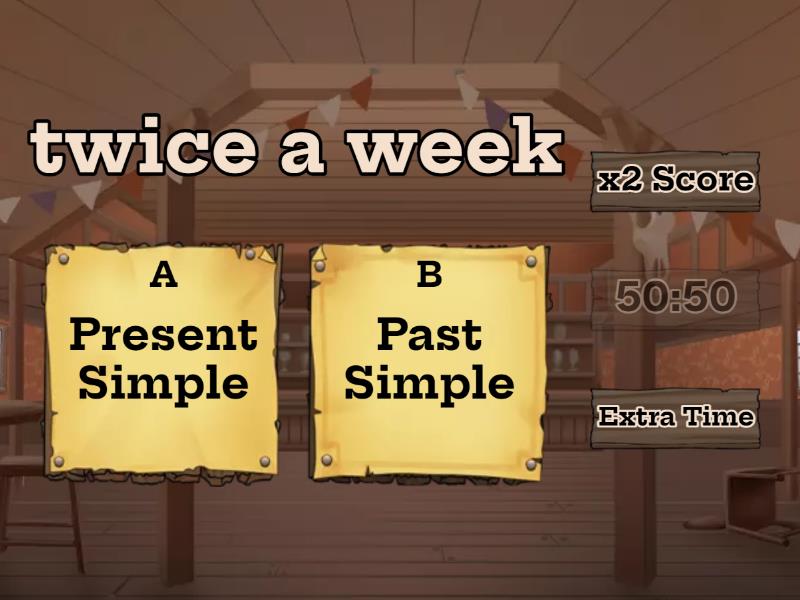 Present Simple vs Past Simple key words - Gameshow quiz