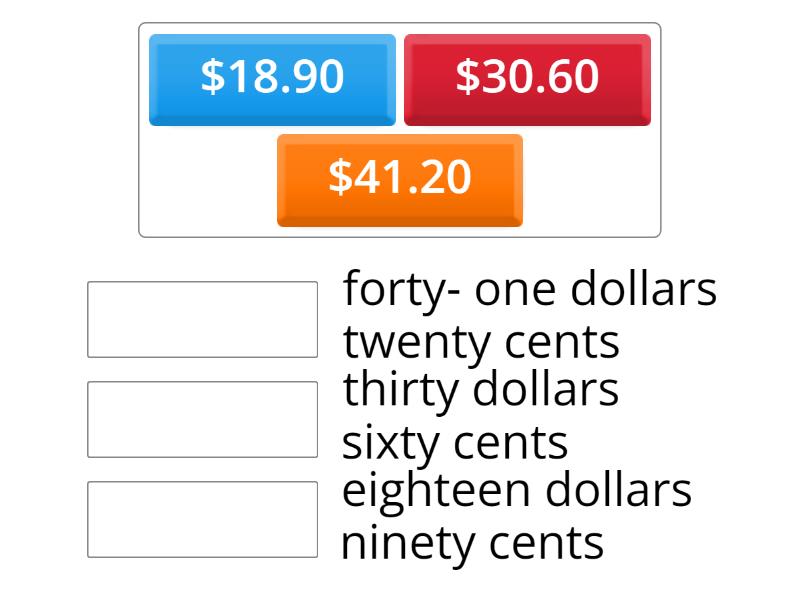 3a Unit 3 Prices - Match Up
