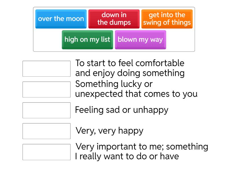 Idiomatic phrases and expressions- Vocabulary Unit 2 Gold Experience B2 ...