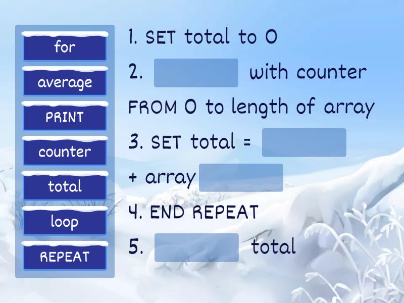Standard Algorithms - Complete the sentence