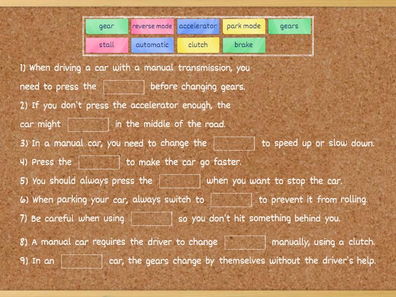 Unit 7C - Complete the sentence
