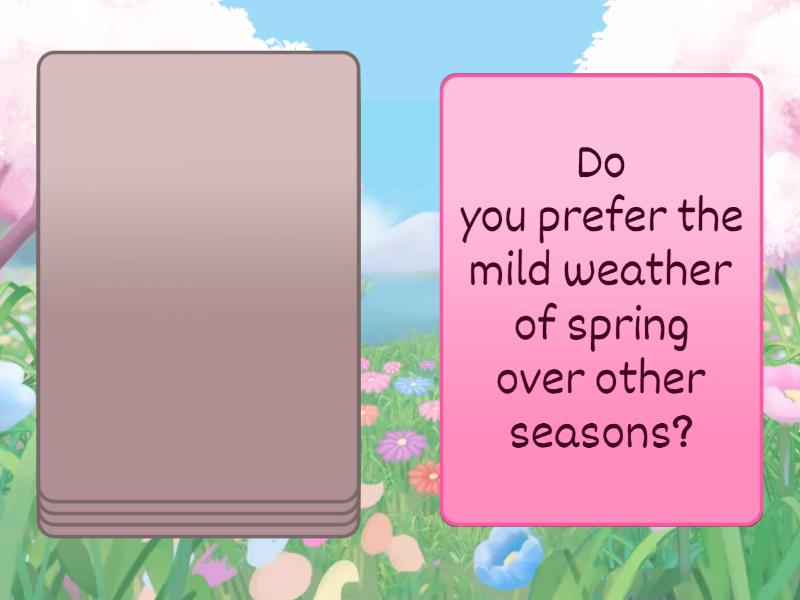 Warm-up Spring:) - Speaking cards